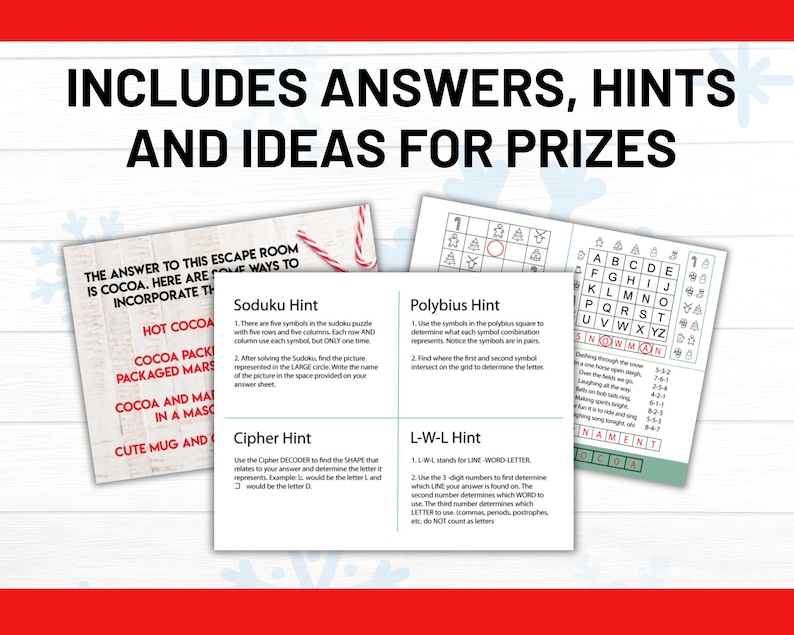 Mini Holiday Escape Room | Christmas Escape Room for Kids | Holiday ...