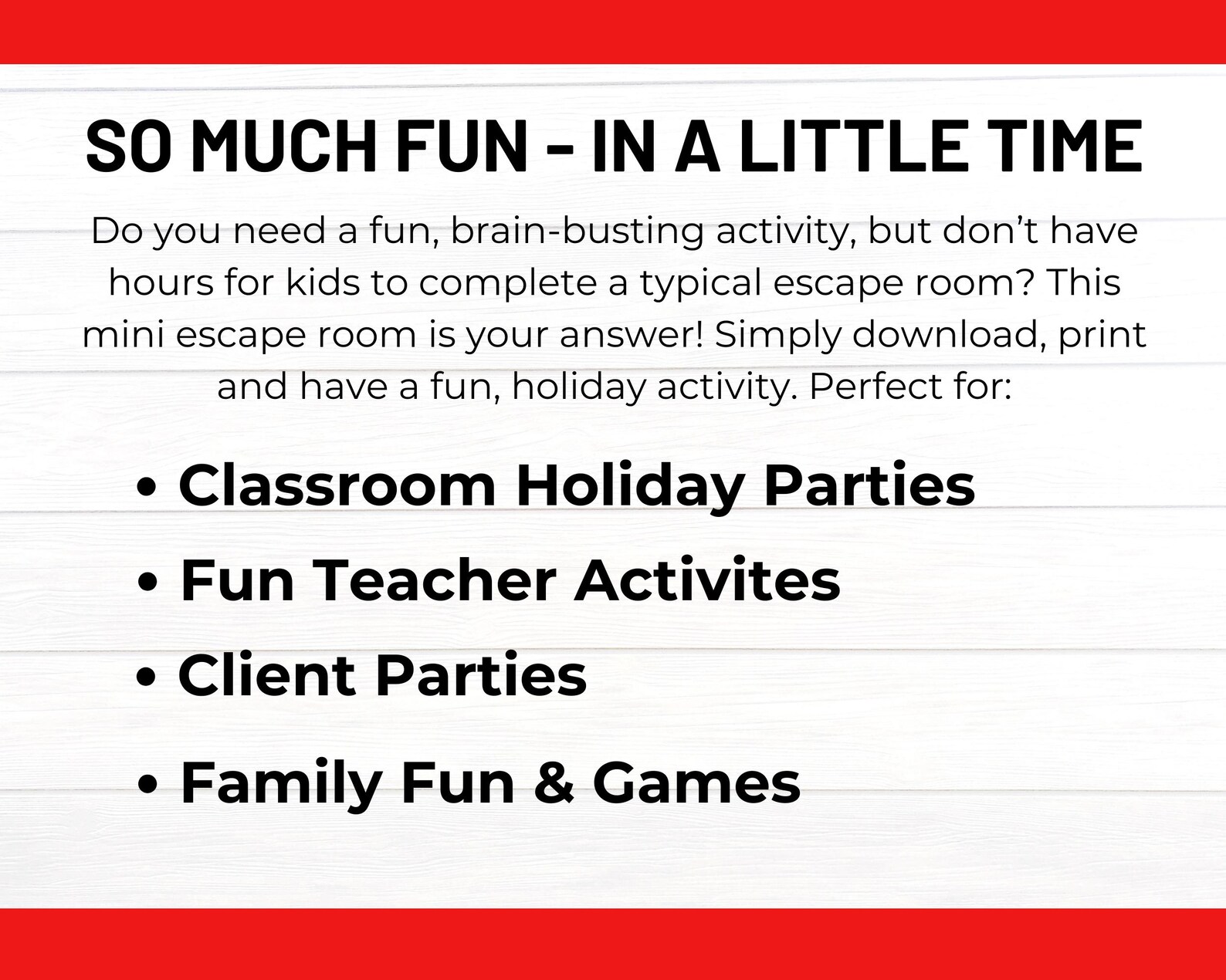 Mini Holiday Escape Room | Christmas Escape Room for Kids | Holiday ...