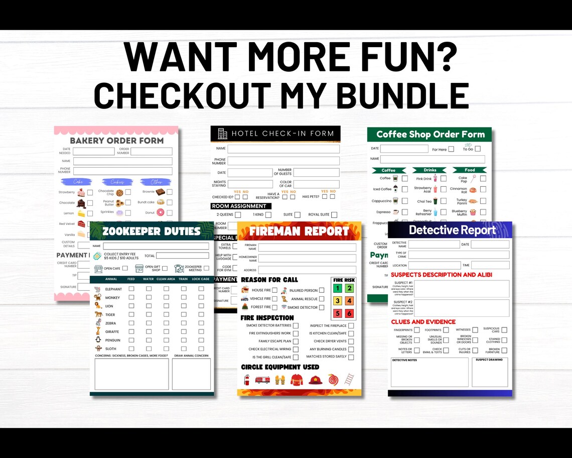 Pretend Coffee Shop Order Form | Printable Play Barista | Dramatic Play ...