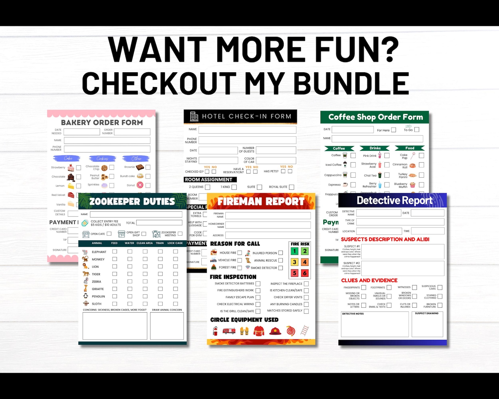 Pretend Coffee Shop Order Form | Printable Play Barista | Dramatic Play ...