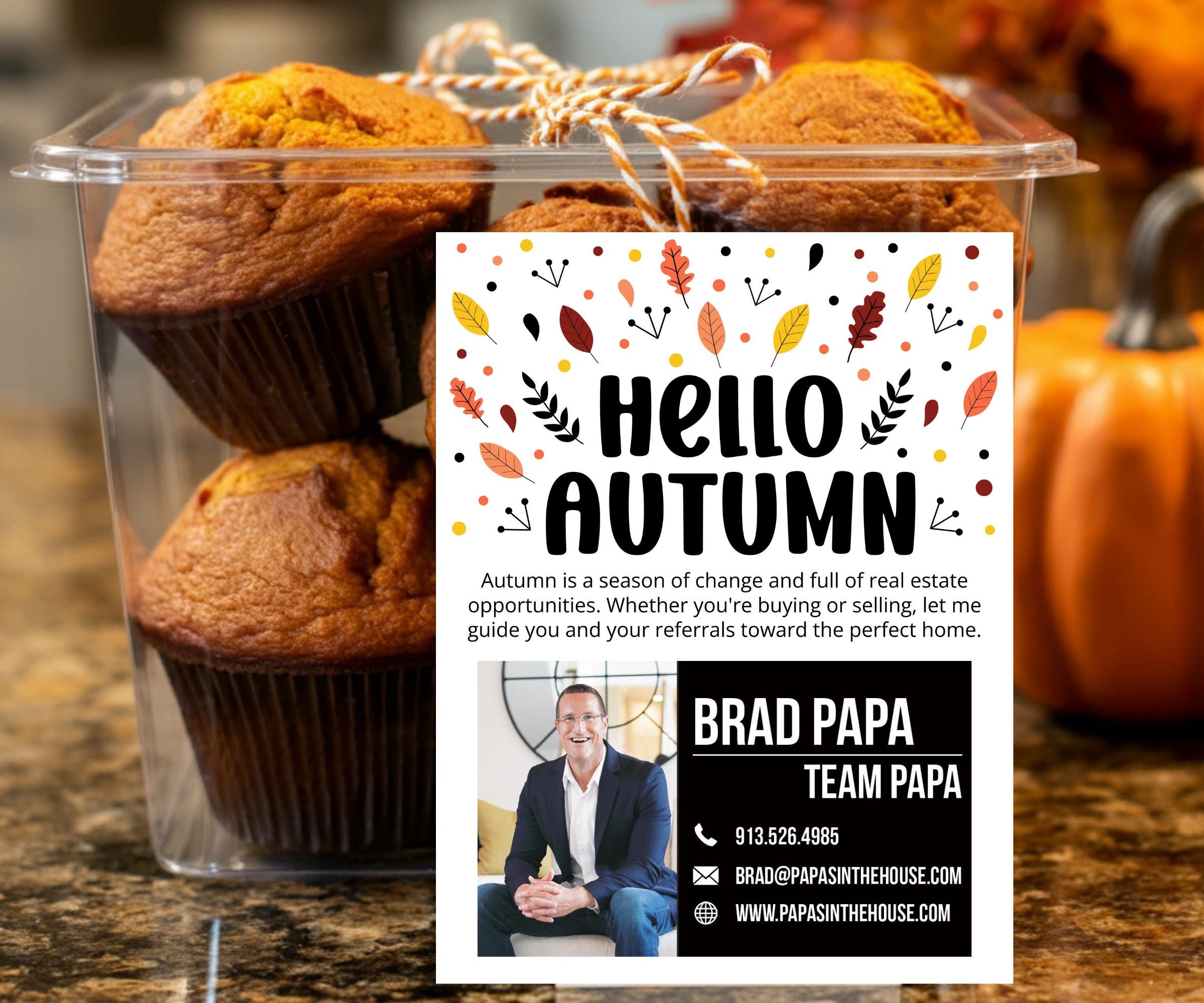 Realtor Fall Marketing Printable Tag, Autumn Real Estate Agent Lead ...