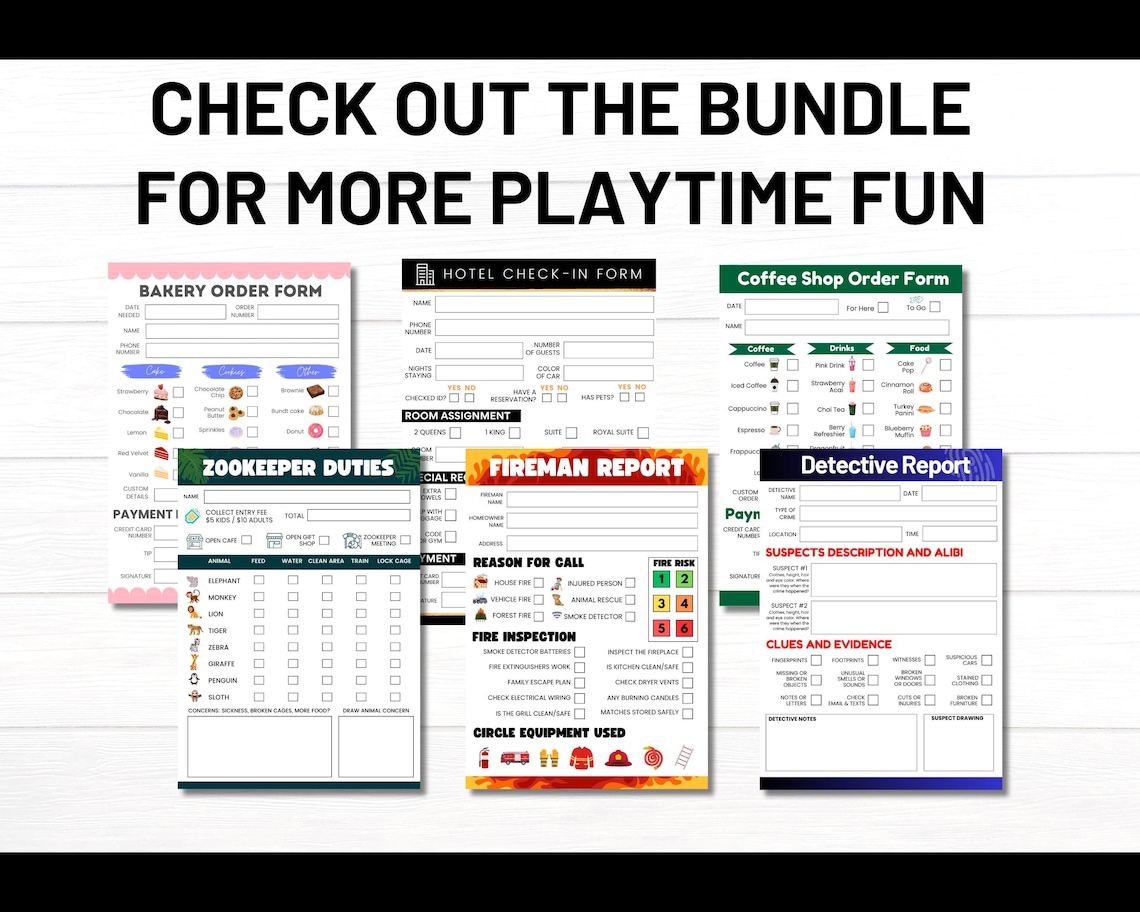 Pretend Zookeeper Printable | Zoo | Animal Checkup | Pretend Play ...