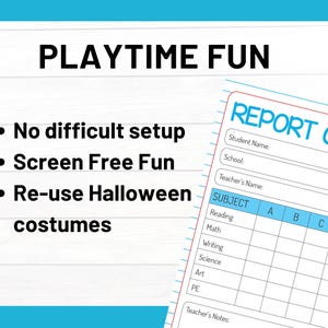 School Report Card | Teacher | Pretend Play | School Printable ...
