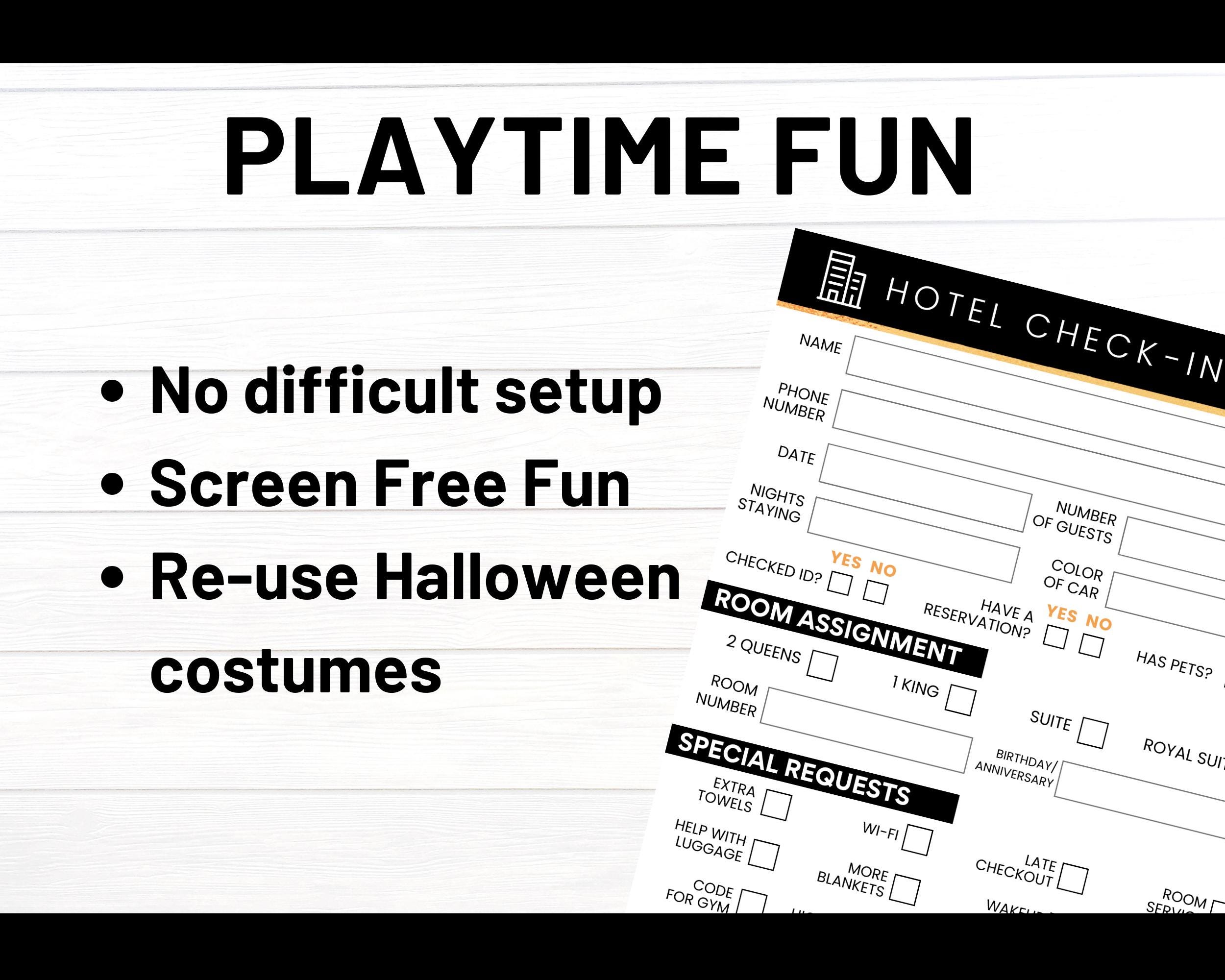 Pretend Hotel Check-in Printable | Hotel | Pretend Business Owner ...