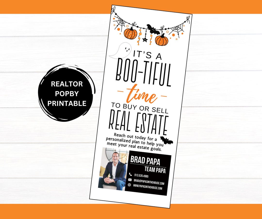 Realtor Halloween Marketing, Realtor You've Been Booed Printable, Popby ...