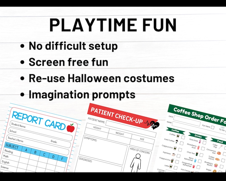 Pretend Play, Imagination Playtime, Learning Toys, Digital Download ...