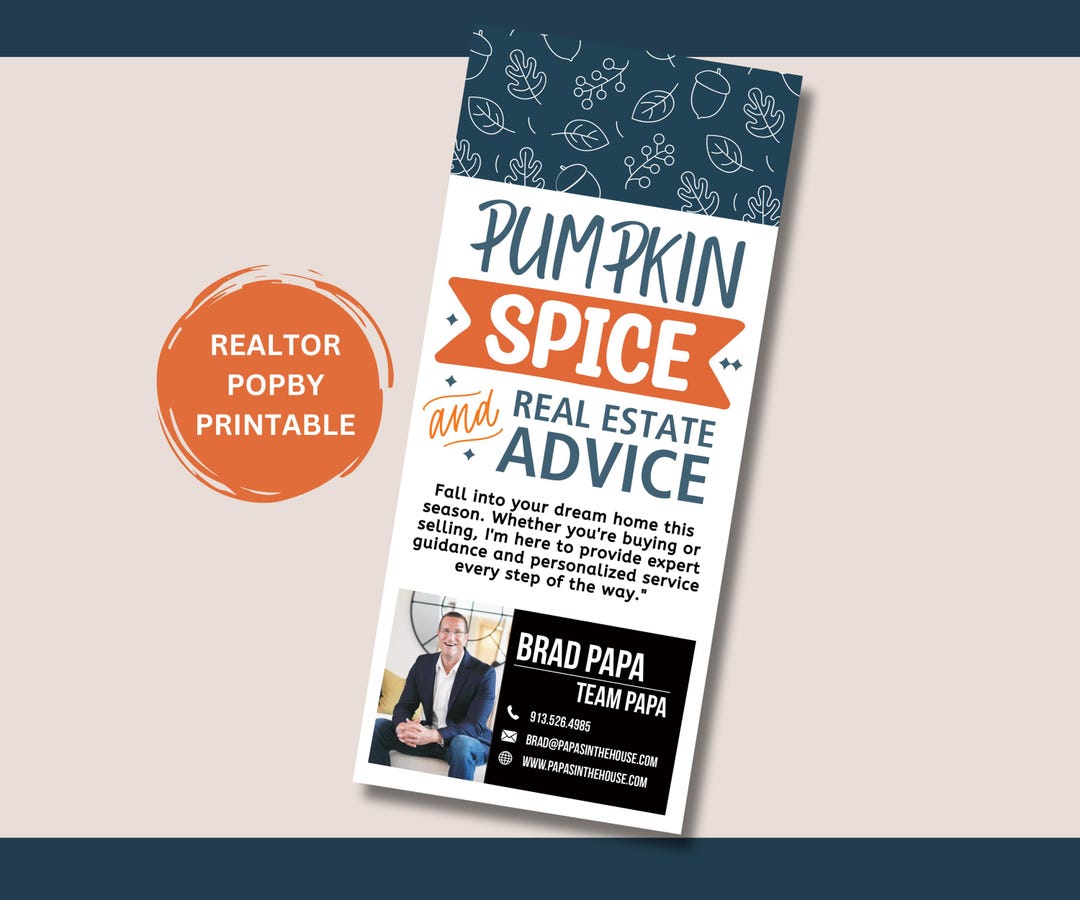 Realtor Fall Marketing Printable | Pumpkin Spice Real Estate Agent Lead ...