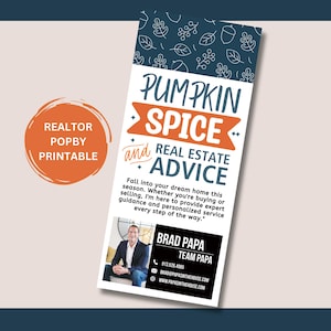 Realtor Fall Marketing Printable | Pumpkin Spice Real Estate Agent Lead ...