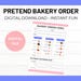 Bakery Pretend Play Order Form | Dessert Printable | Instant Download ...