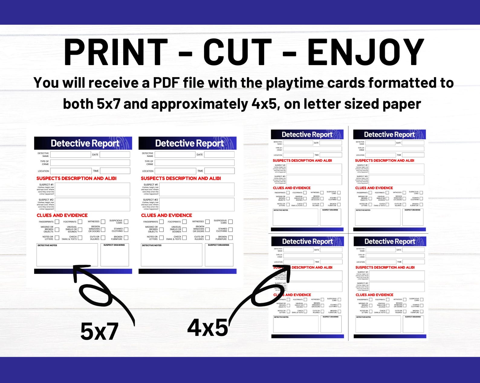 Pretend Detective Form Printable Play Detective Dramatic Play Mystery ...