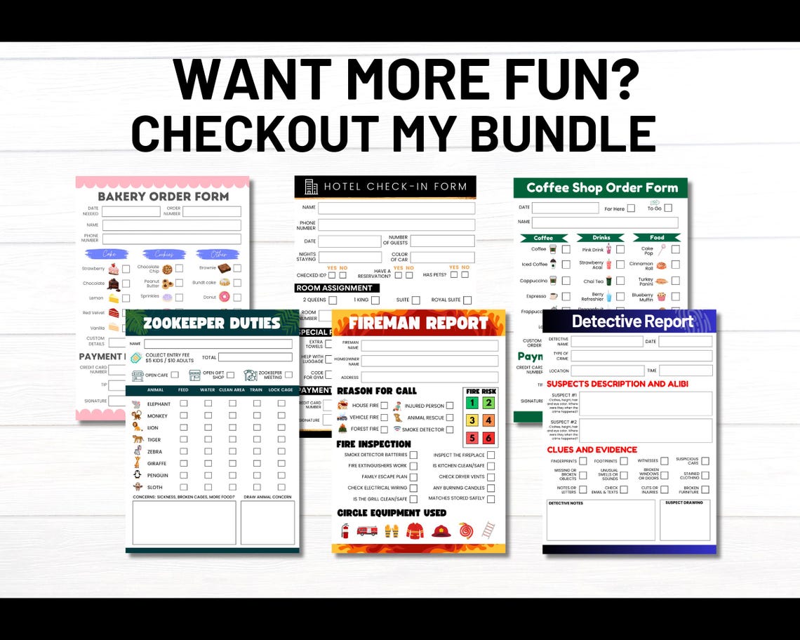 Pretend Detective Form Printable Play Detective Dramatic Play Mystery ...