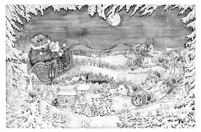 4 Coloring Pages ,spreads From the Children's Book the Mice Before ...