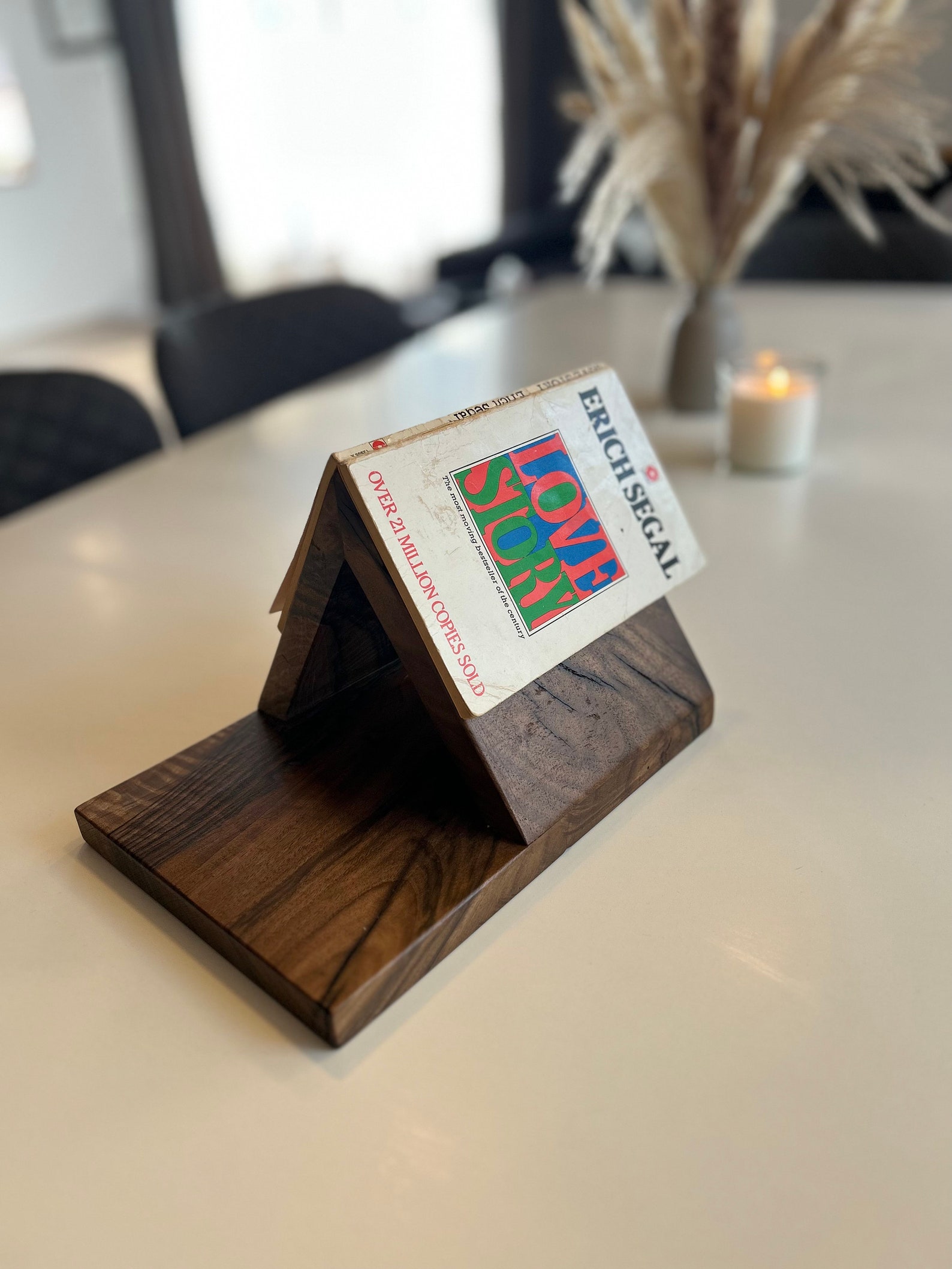 Book Stand Unique Wooden Book Rest Phone Rest Reading Nook Nightstand ...