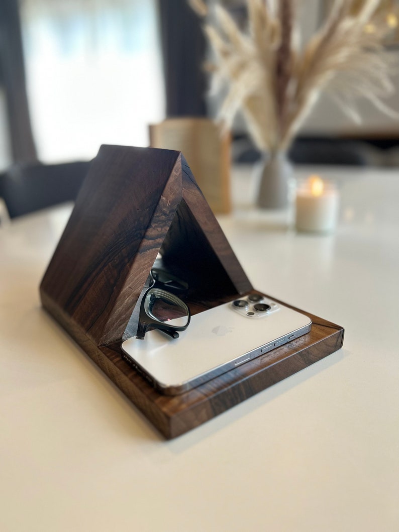 Book Stand Unique Wooden Book Rest Phone Rest Reading Nook Nightstand ...
