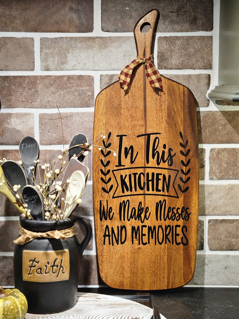 In This House We Make Messes and Memories Cutting Board - Etsy