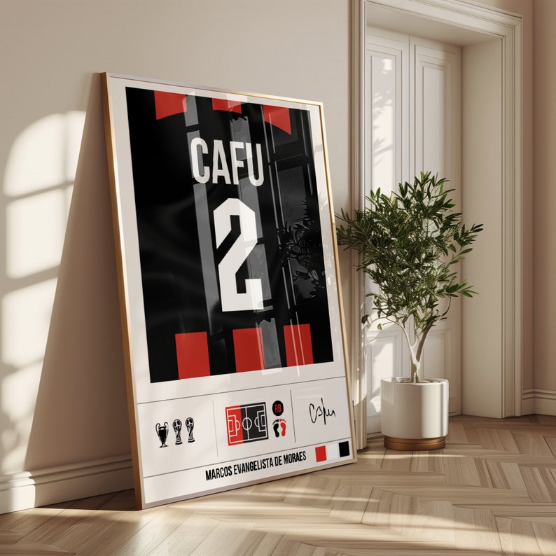Poster Cafu. Premium Football Posters Custom Prints for Fans and ...