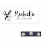 Engraved Acrylic Salon Name Tag: Personalized Beautician Badge (26 X 76 ...