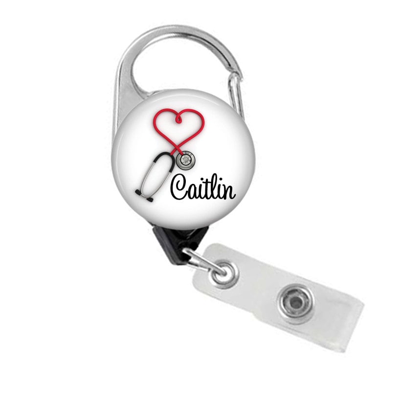 Stethoscope ID Tag Red Heart Stethoscope Steth Tag / ID | Etsy