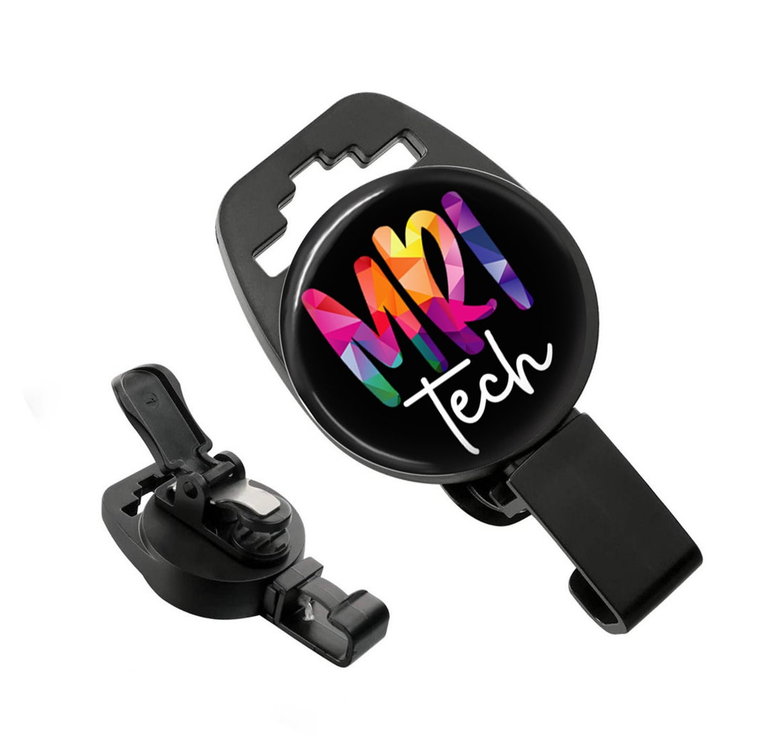 MRI Safe Badge Holder - MRI Tech Rainbow Geometric / Retractable Badge ...