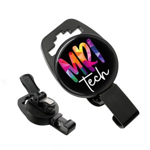 MRI Safe Badge Holder MRI Tech Rainbow Geometric / Retractable Badge ...