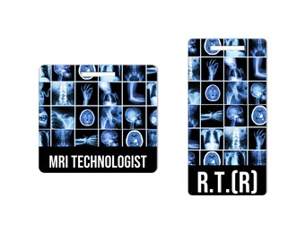 X-ray / Radiology Badge Buddy Black Skeleton Themed - Etsy