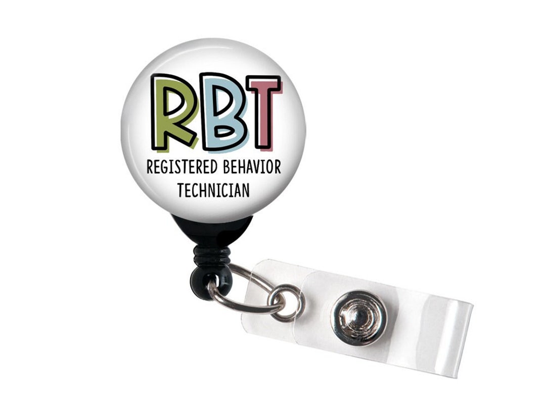 RBT Badge Reel, Registered Behavior Technician, Retractable Badge ...