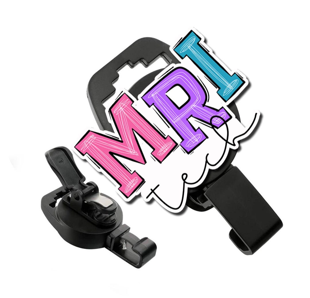 MRI Safe Badge Holder - MRI Tech Pink Purple Blue, Retractable Badge ...