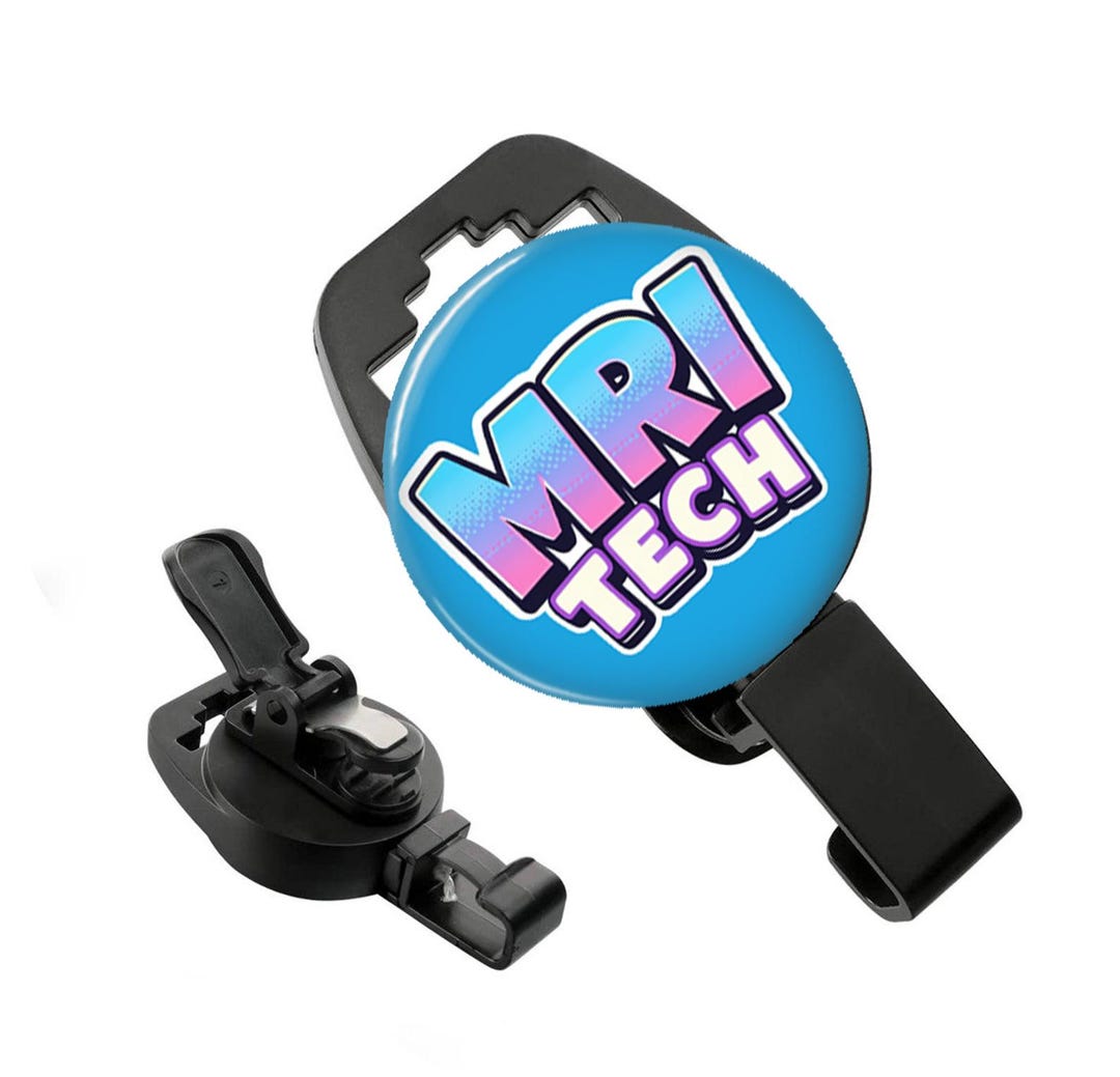 MRI Safe Badge Holder - MRI Tech Bubble Letters Retractable Badge ...