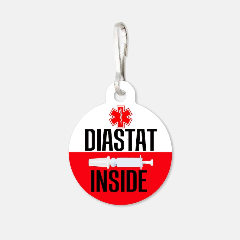 Medical Alert Tag - Diastat Inside Medical Alert - Zipper Pull Charms ...