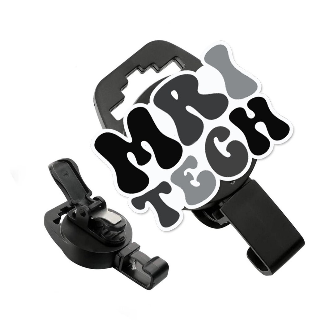 MRI Safe Badge Holder - MRI Tech Grey Acrylic, Retractable Badge, Non ...