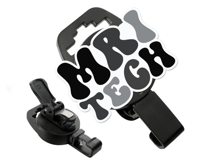 MRI Safe Badge Holder MRI Tech Grey Acrylic, Retractable Badge, Non ...