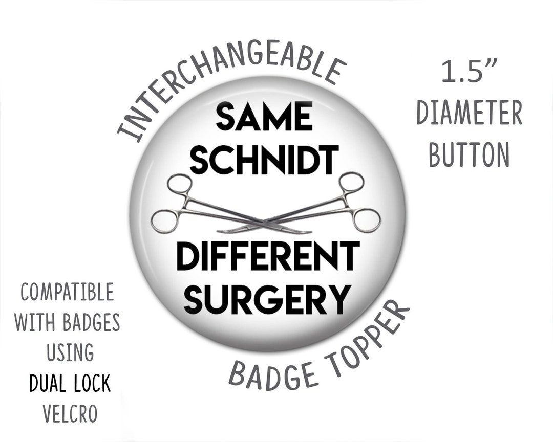 Surgical Tech Badge Topper, Same Schidt, Swappable Badge Top, SPD Badge ...
