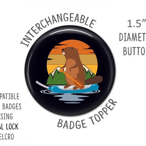 Funny Beaver Badge - Etsy