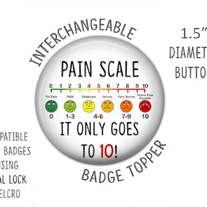 Pain Scale Badge Reel, It Only Goes to 10, Badge Holder With Swivel ...