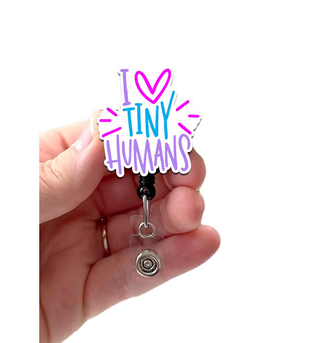 I Love Tiny Humans Badge, Acrylic L&D Nurse, Labor and Delivery Nurse ...