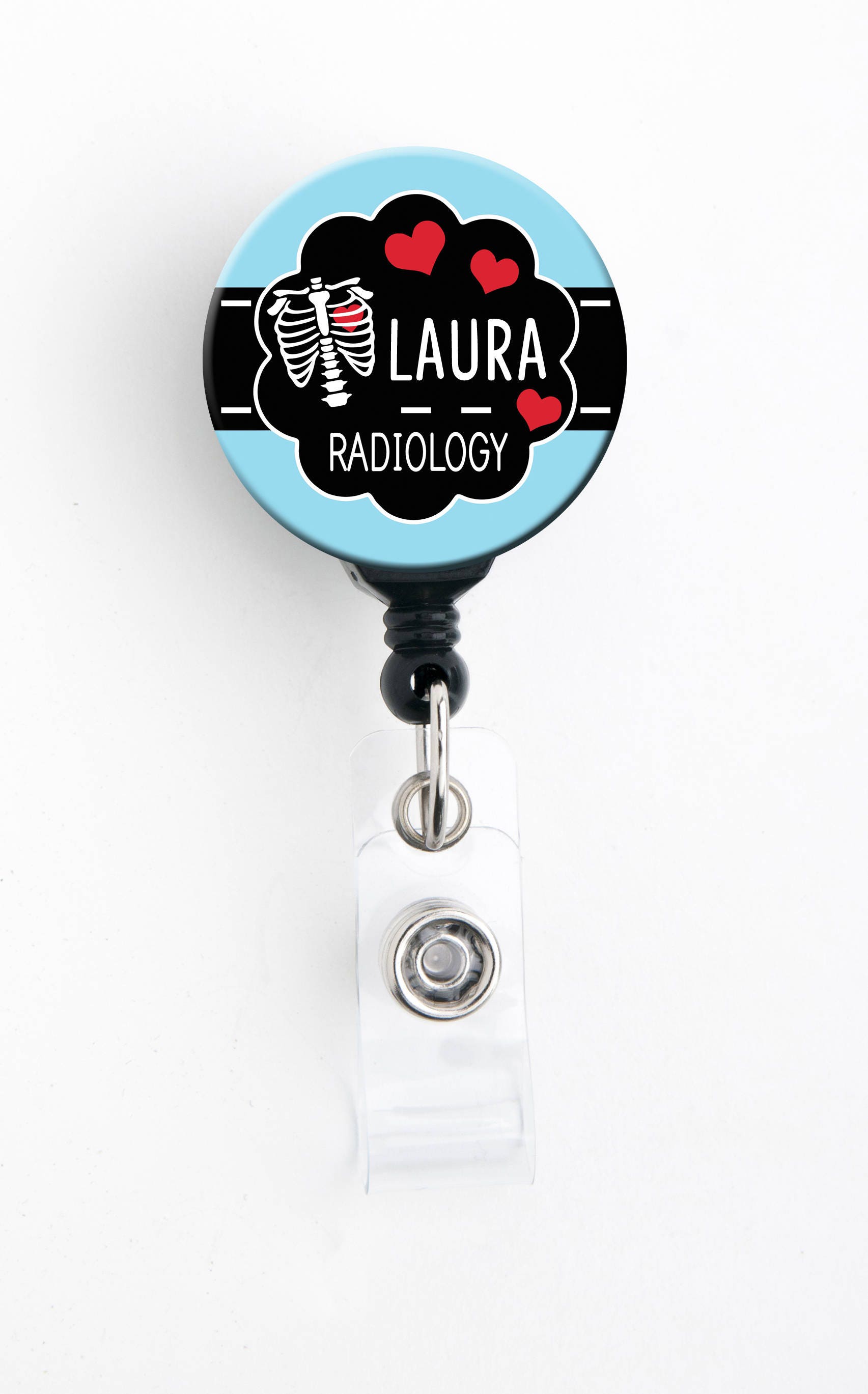 Radiology Badge Reel Personalized Radiology Heart | Etsy