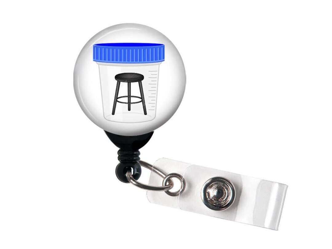Funny Badge Reel - Stool Sample - Badge Holder With Swivel Clip, Slide ...