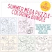 Mega Bundle: Kids Printable Summer Fun Coloring Pages & Puzzles ...