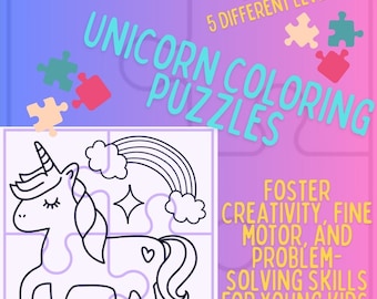 Kids Printable Dinosaur Coloring Page & Puzzle - Instant Download ...