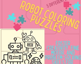 Kids Printable Dinosaur Coloring Page & Puzzle - Instant Download ...