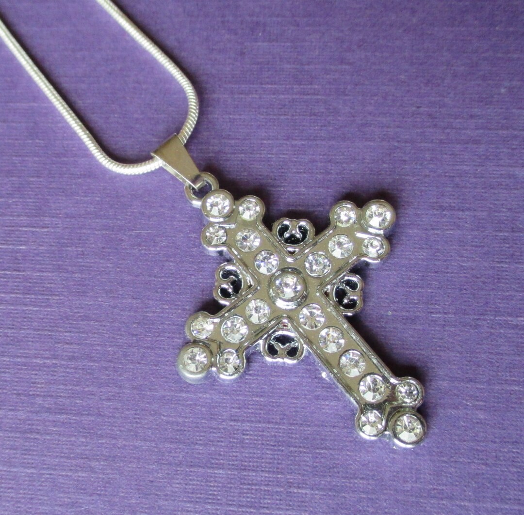 Rhinestone, Cross Necklace, Confirmation Jewelry, Religious Jewelry ...