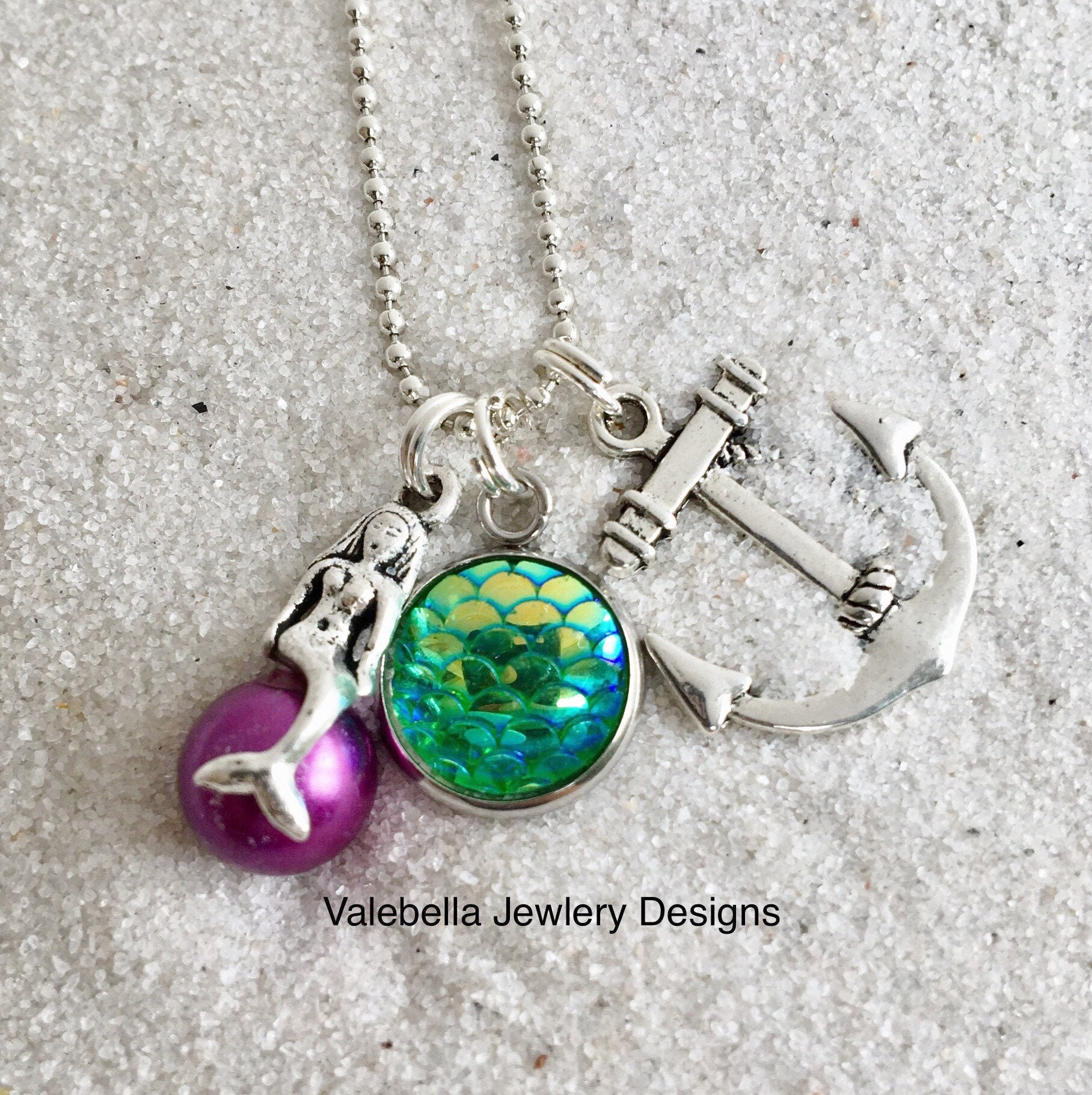 CUSTOM mermaid necklace tween girl gifts mermaid party | Etsy