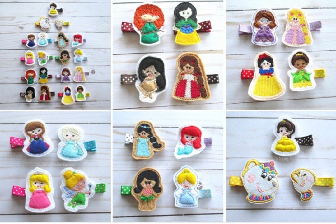 Princess, Hair Clip, CHOOSE 1 CLIP, Princess Hair Clip, Girls Hair Clip ...