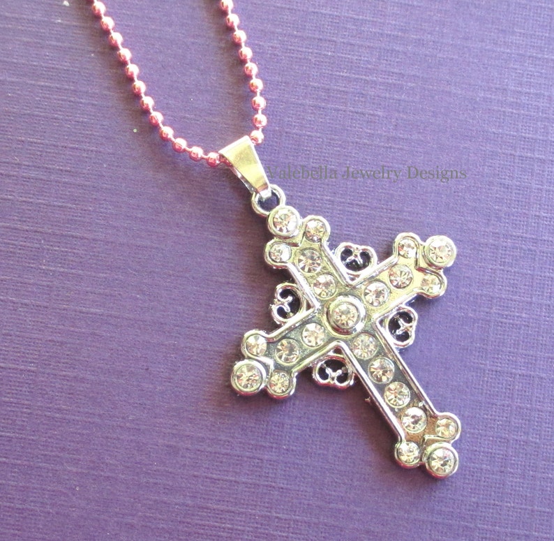 Rhinestone, Cross Necklace, Confirmation Jewelry, Religious Jewelry ...