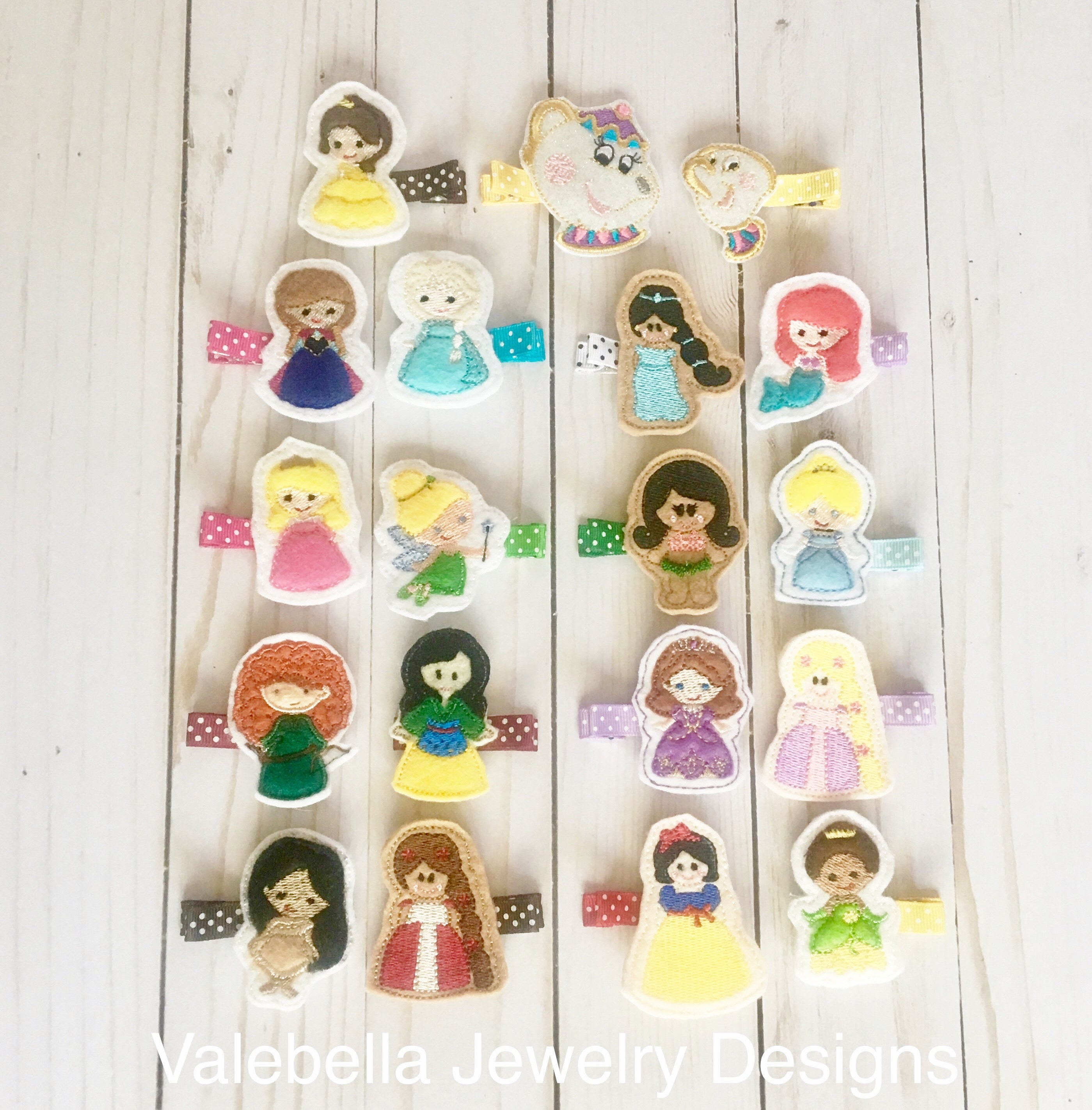 Princess Hair Clip CHOOSE 1 CLIP Princess Hair Clip Girls | Etsy