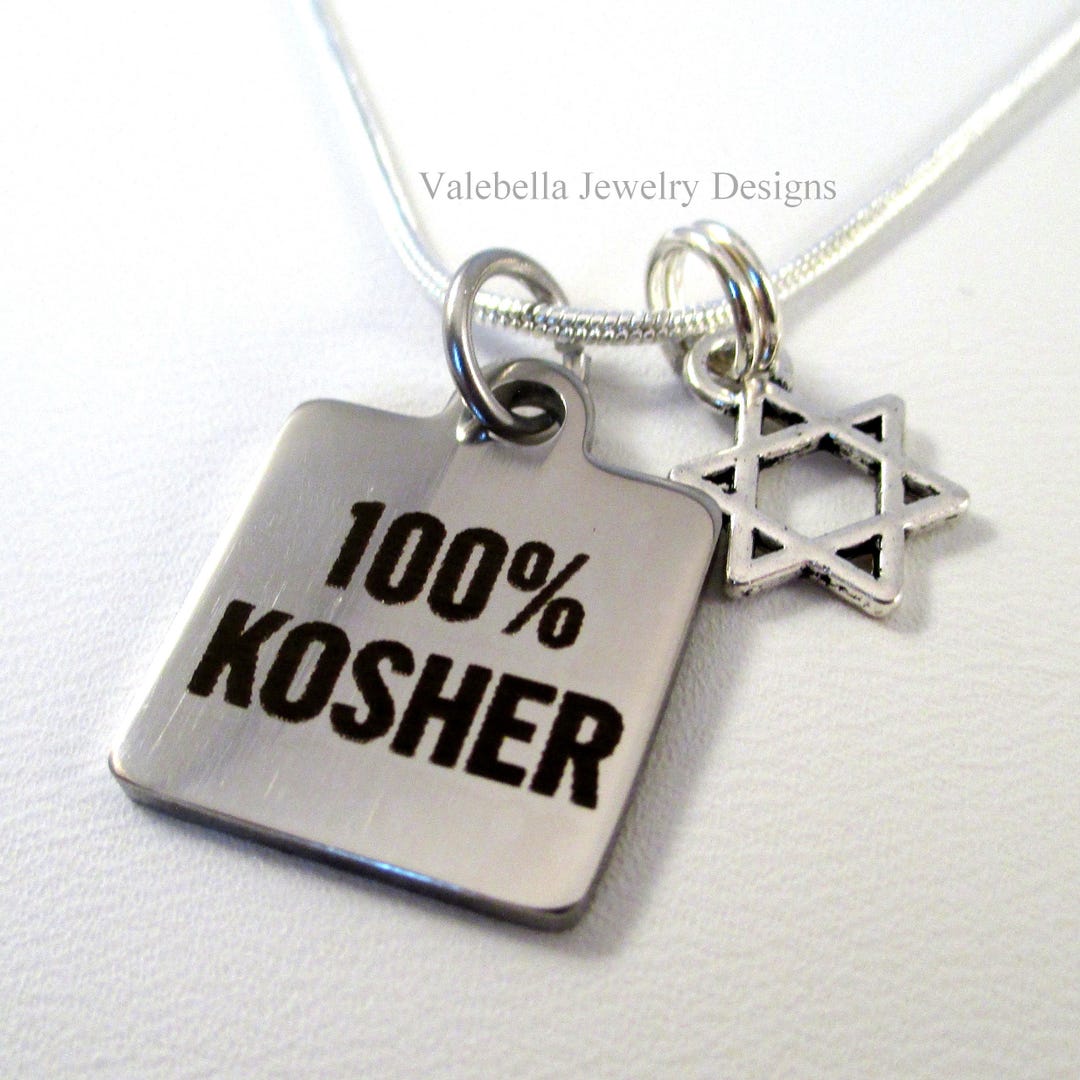 Kosher Necklace, 100% Kosher, Star of David Necklace, Religious Jewelry ...