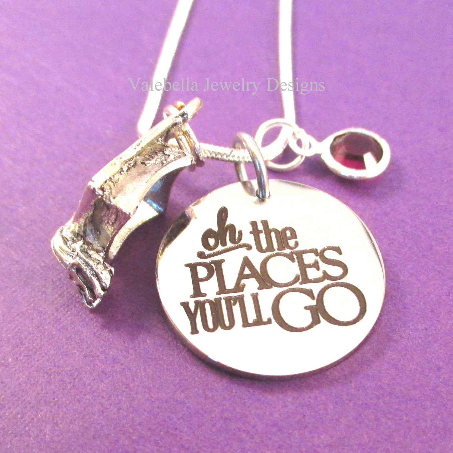 Graduation Necklace Oh the Places You'll Go Necklace | Etsy