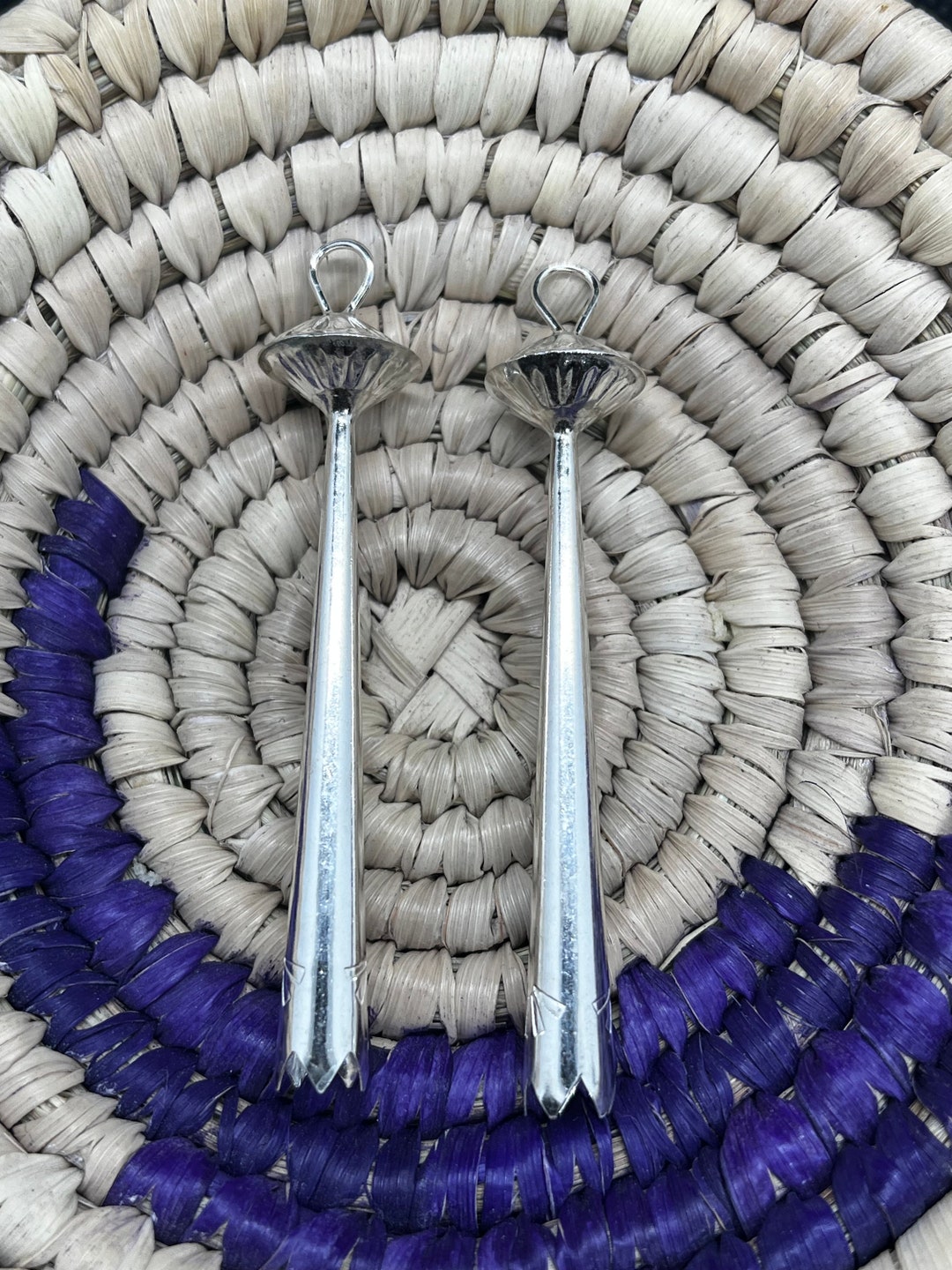 A Pair Sterling Silver Bolo Tip 12mm Long Bead - Etsy