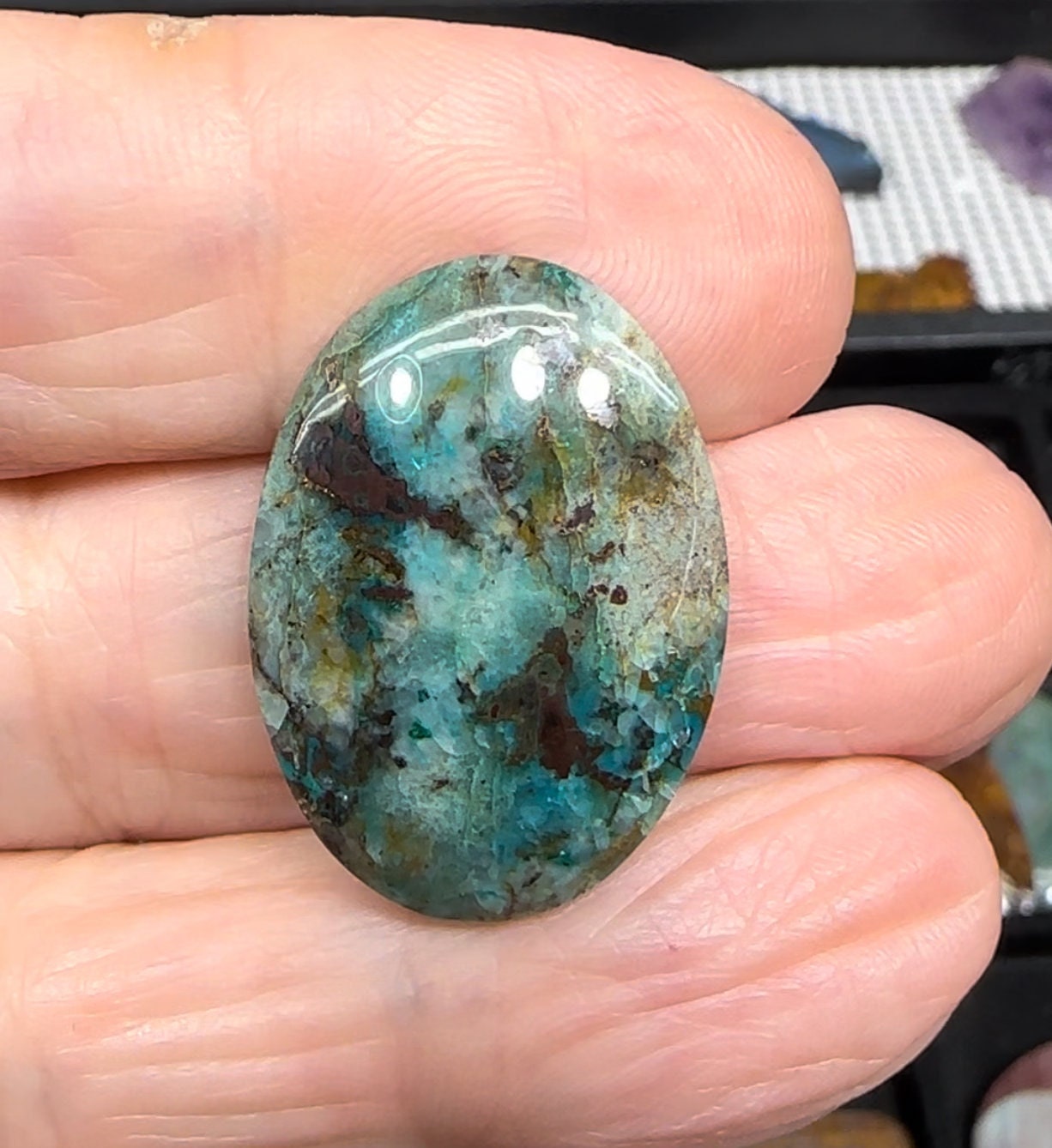 Chrysocolla Cabochon - Etsy