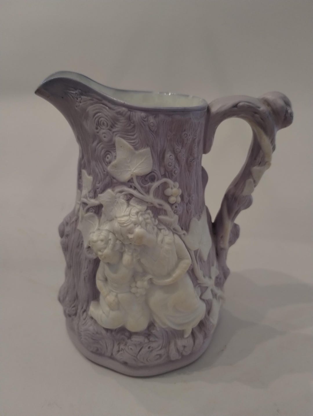Antique Samuel Alcock Lilac Parian Pitcher: Babes in the Woods - Etsy